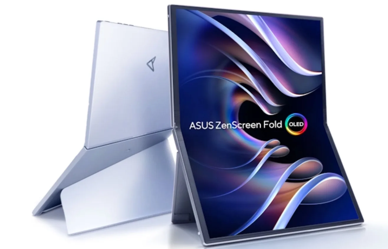 ASUS、 17型の折りたたみモバイルモニター 「ZenScreen Fold OLED」 発表